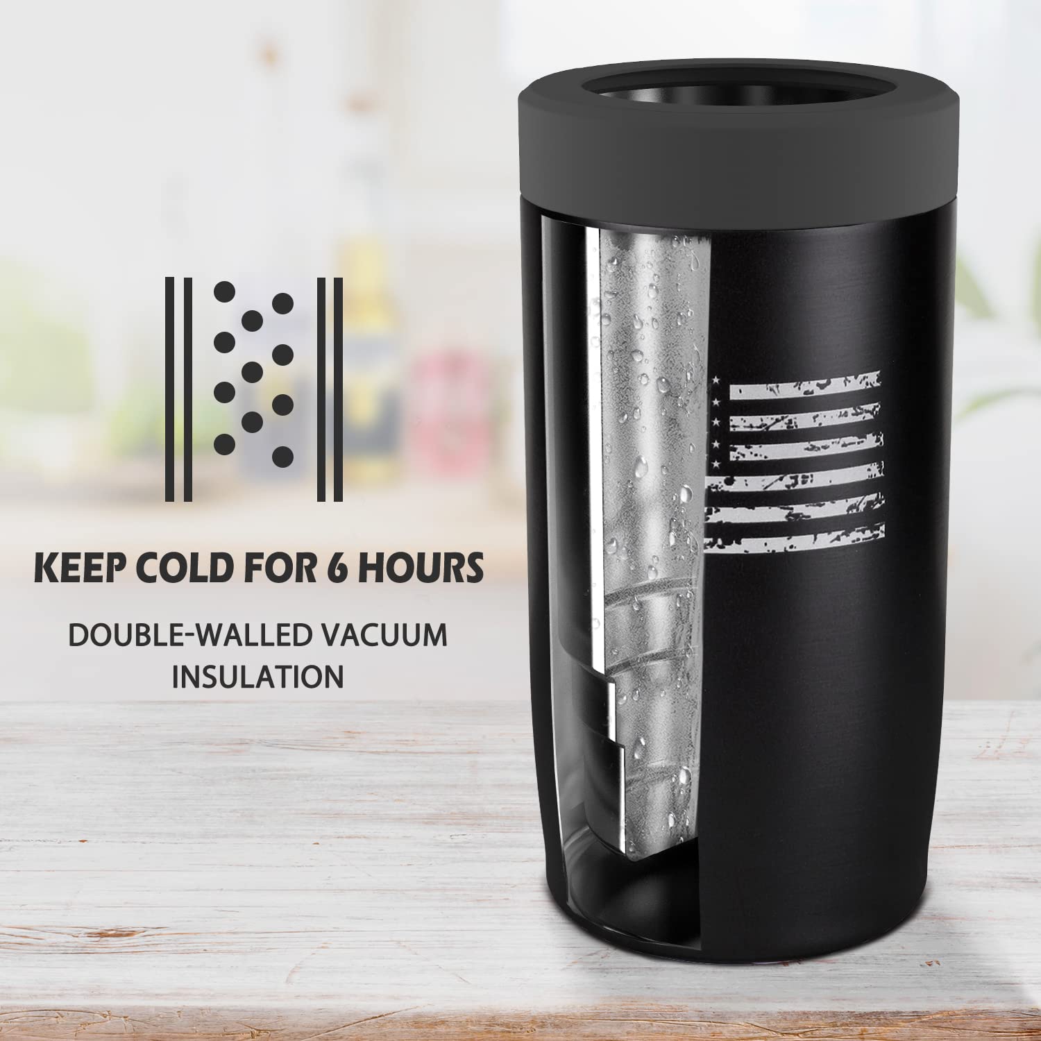 Snapklik.com : 4-in-1 Slim Can Cooler Easy To Hold Insulated Beer Can ...