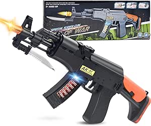 Amazon.com: JOCOUNY Light Up Toy Machine Gun Toy with LED Lights ...