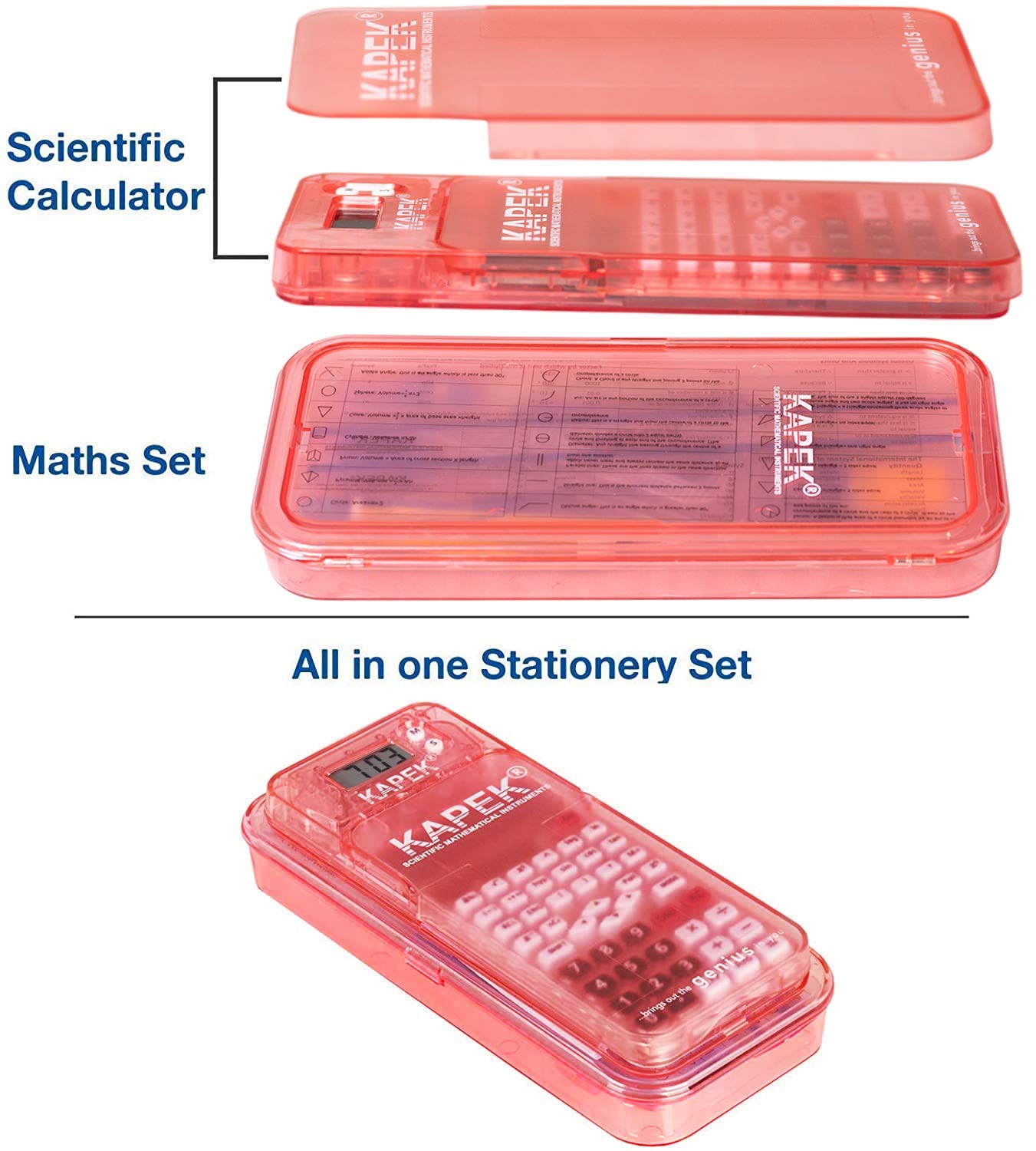 Buy KAPEK Maths Set and Scientific Calculator Bundle. This Patented ...