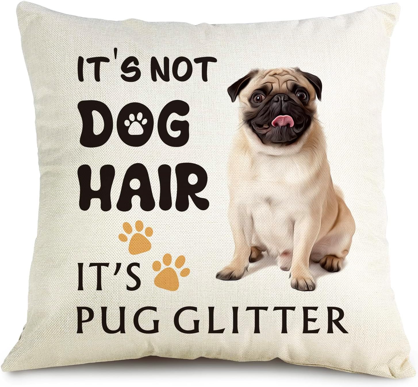 Amazon.com: UINHMOP Life is Better with A Pug Cute Pug Reversible Throw ...