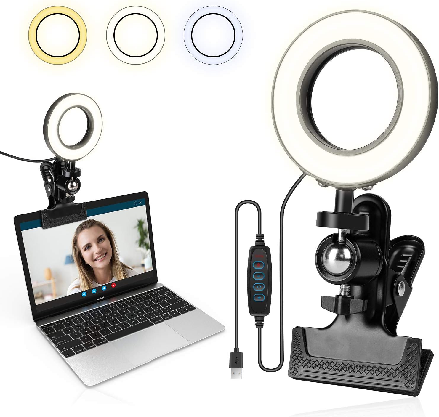 Amazon.com : wegoodsun Small Ring Light for Laptop/Computer, Zoom Call ...