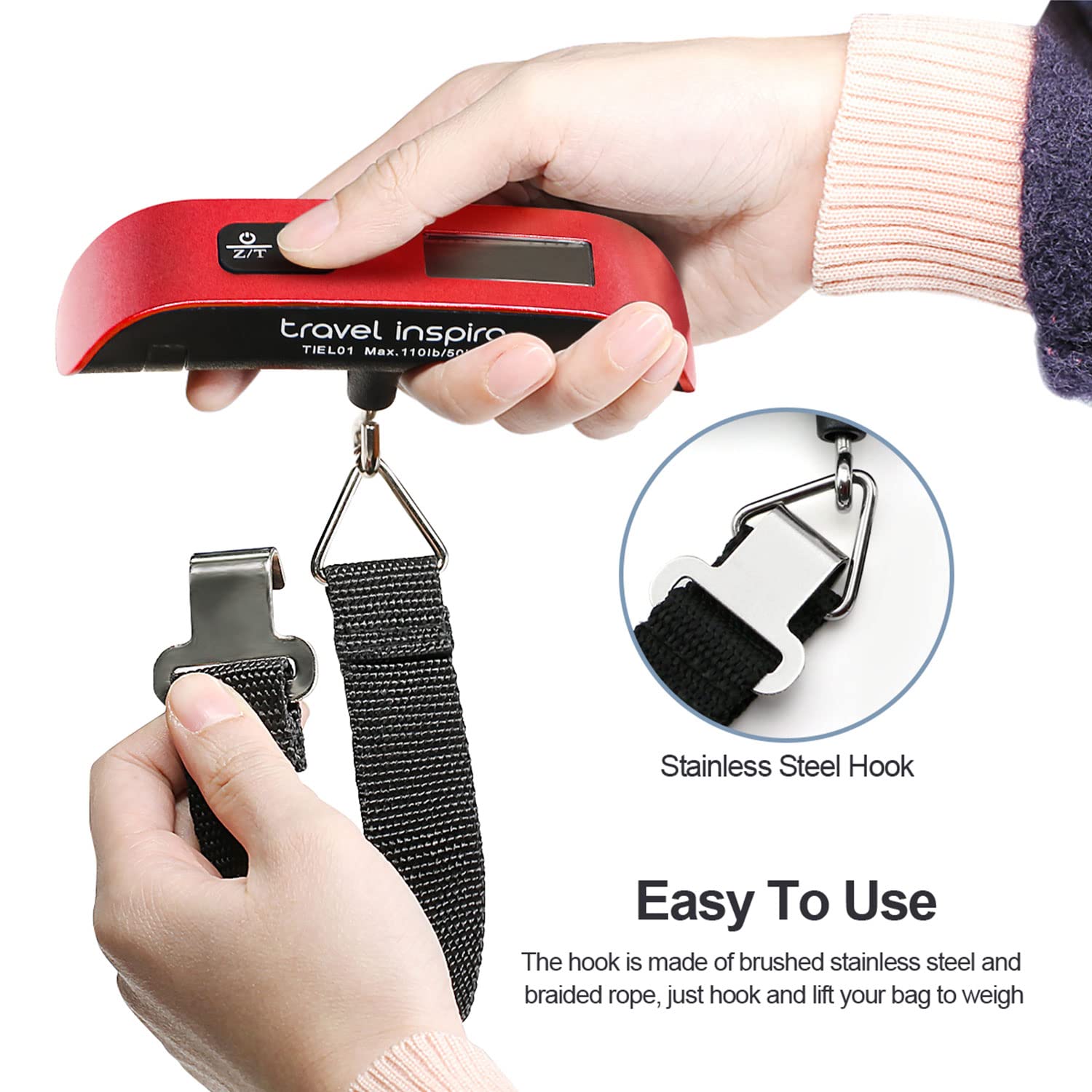 Snapklik.com : Travel Inspira Luggage Scale, Portable Digital Hanging ...