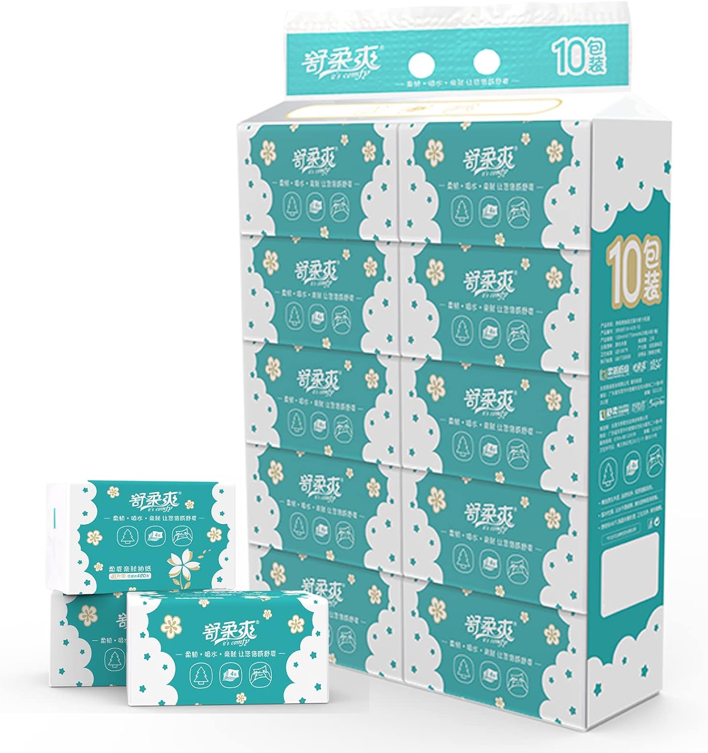 Amazon.com: Facial Tissues, Small Packet Tissues, Soft and Absorbent ...