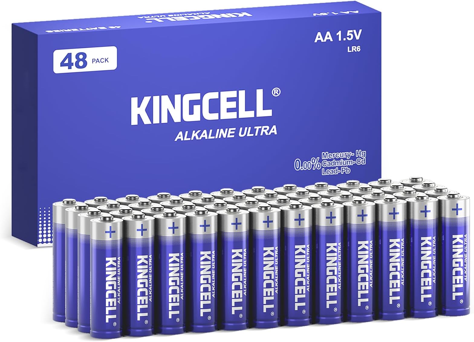 Amazon.com: GMCELL Alkaline AA Battery 48 Count: Long Lasting Double A ...