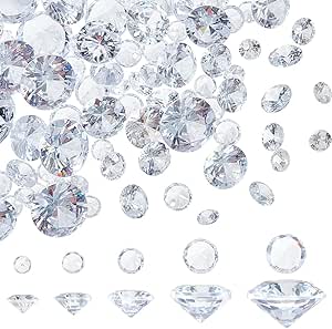 Amazon.com: PH PandaHall 150pcs Cubic Zirconia Stone Beads, 5 Sizes ...