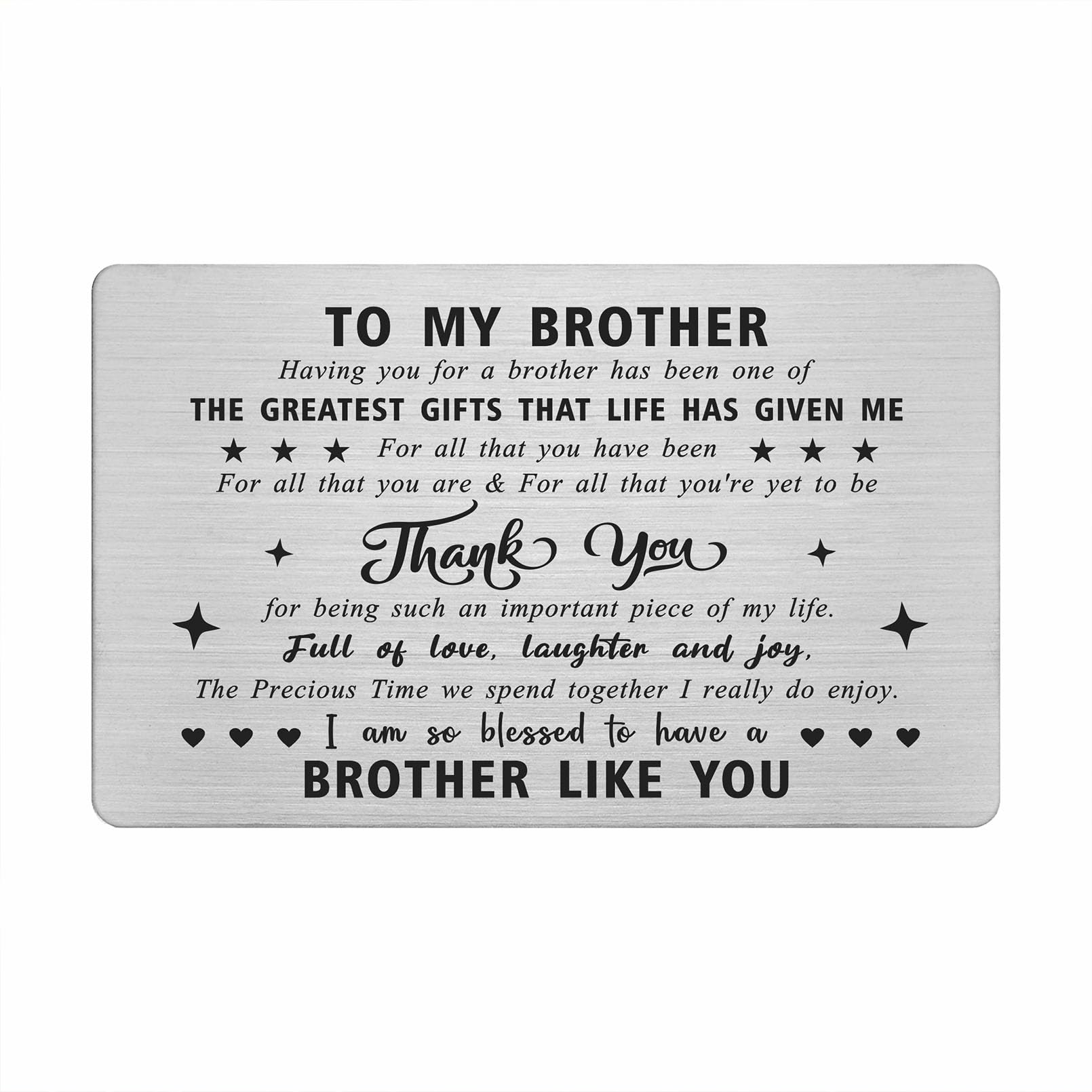Amazon.com : Fetiger Brother Birthday Card, Brother Gifts for Men, Best ...