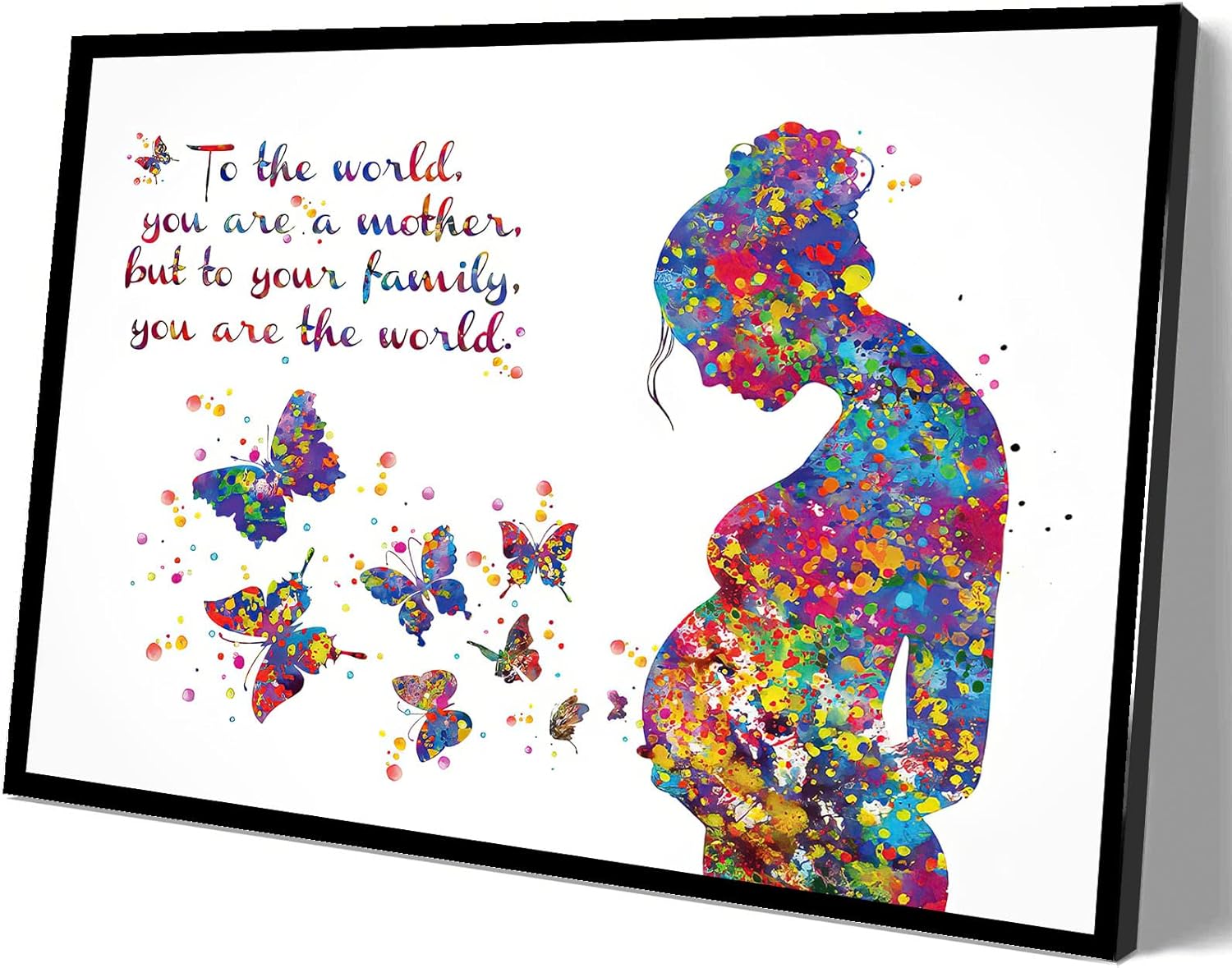 Amazon.com: Canvas Art Wall Decor,Pregnant Woman Quote Watercolor Print ...