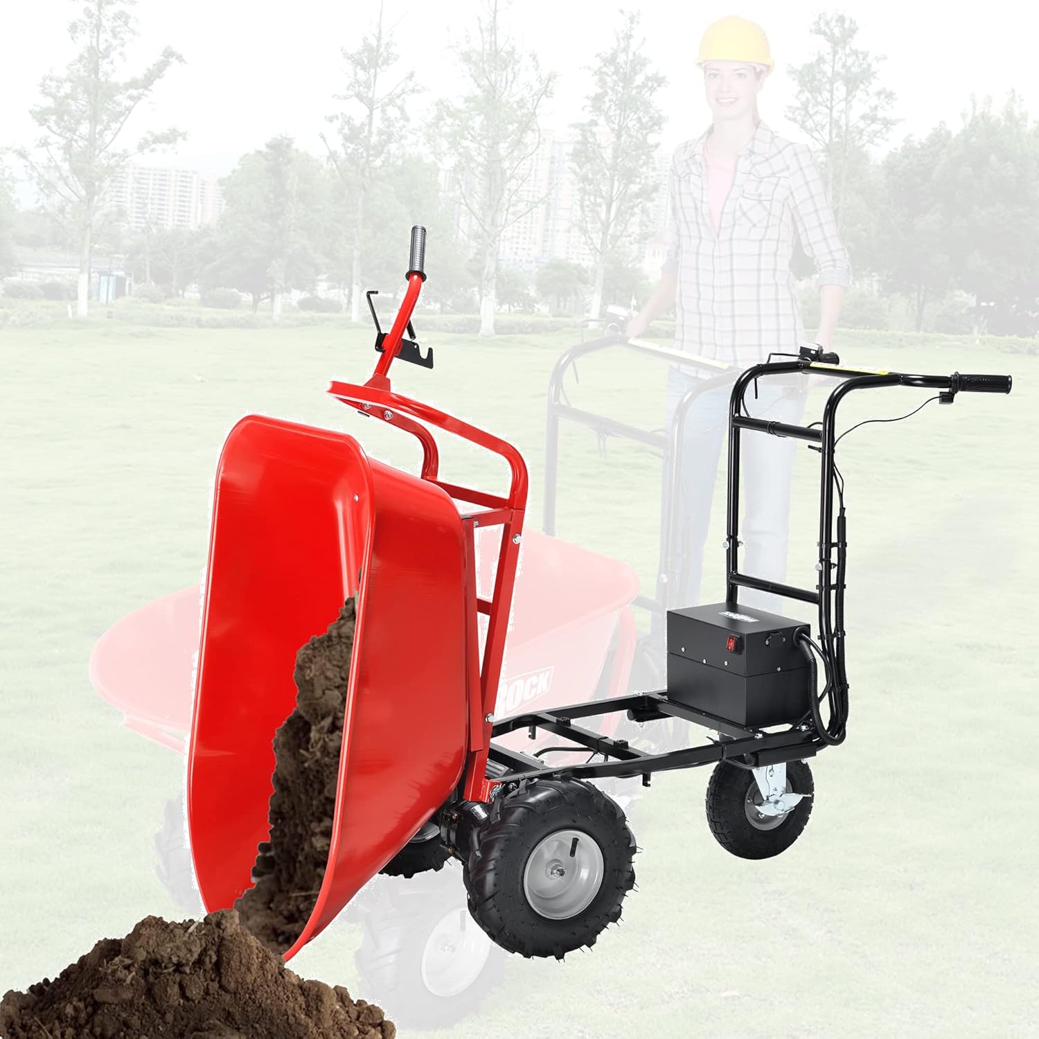 Amazon.com : Wheel Barrow Heavy Duty,Wheelbarrow,Electric Wheelbarrow ...