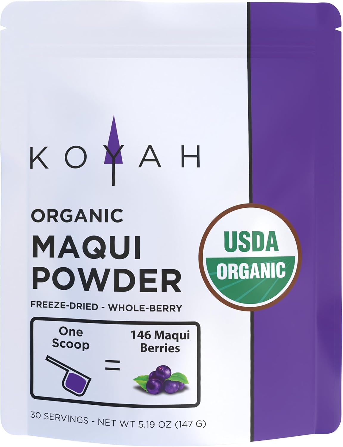 Amazon.com: KOYAH - Organic Maqui Berry Powder 30 Servings (1 Scoop ...