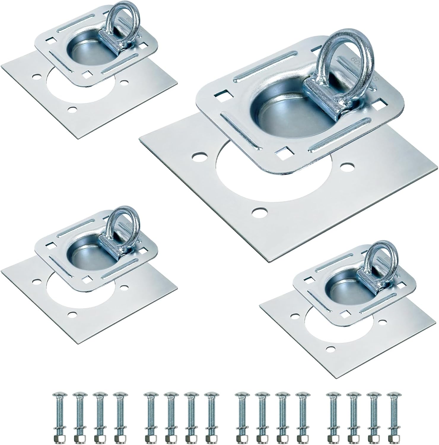 Amazon.com: Lanbos Recessed D-Ring Tie Down Anchors, 6,000 lb Capacity Heavy Duty Tie Down ...