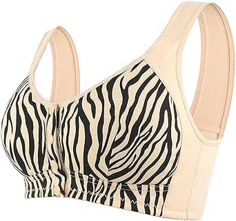 Bras for Older Women Front Closure Full Coverage Comfort Tank No Wire ...