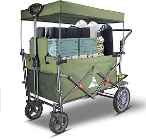 Amazon.com : TOPWELL Collapsible Foldable Wagon Cart with Quick-Release ...