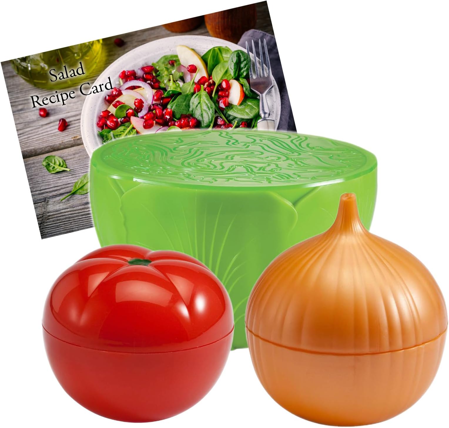 Amazon.com: Hutzler Salad Keeper + Onion Saver + Tomato Saver + Recipe ...