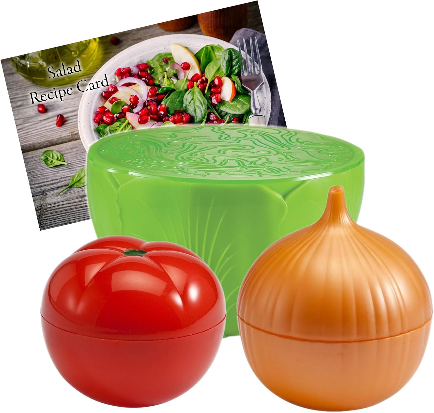 Amazon.com: Hutzler Salad Keeper + Onion Saver + Tomato Saver + Recipe ...