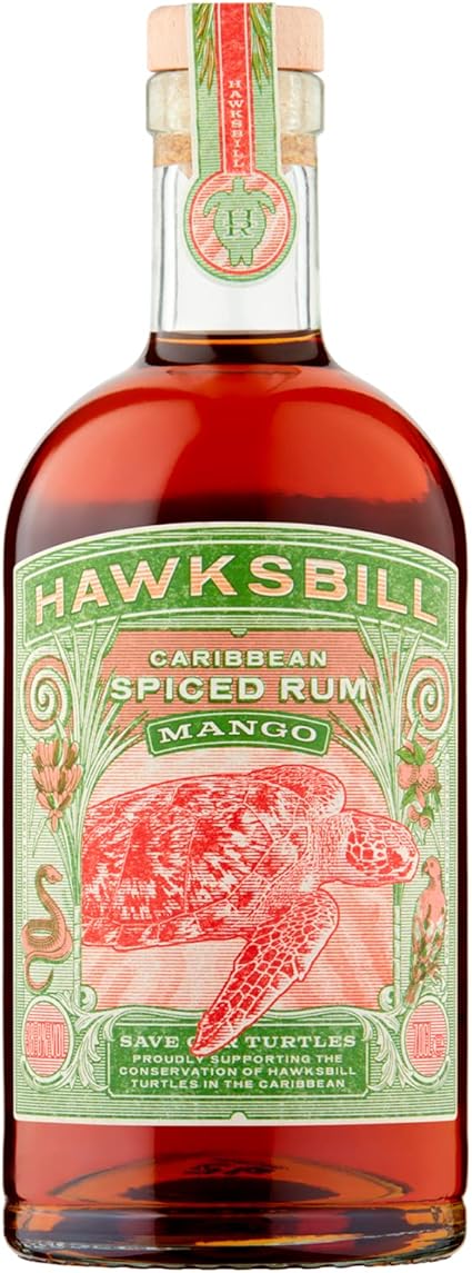 Hawksbill Mango Spiced Rum, Sustainable Dark Rum Liquor Supporting ...