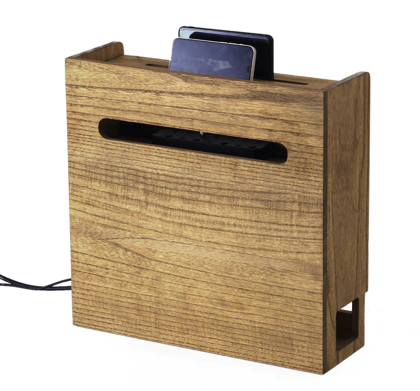 KIRIGEN Wifi Router Storage Box, Wooden Wireless Router Organizer Rack ...