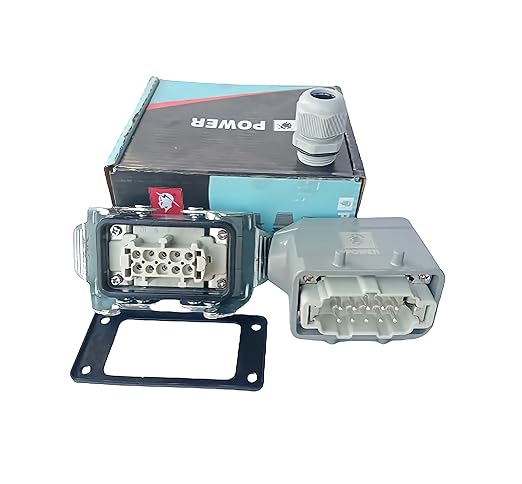 Power Make Rectangular 16 Pin Heavy Duty Connector, Plug Top Line and ...