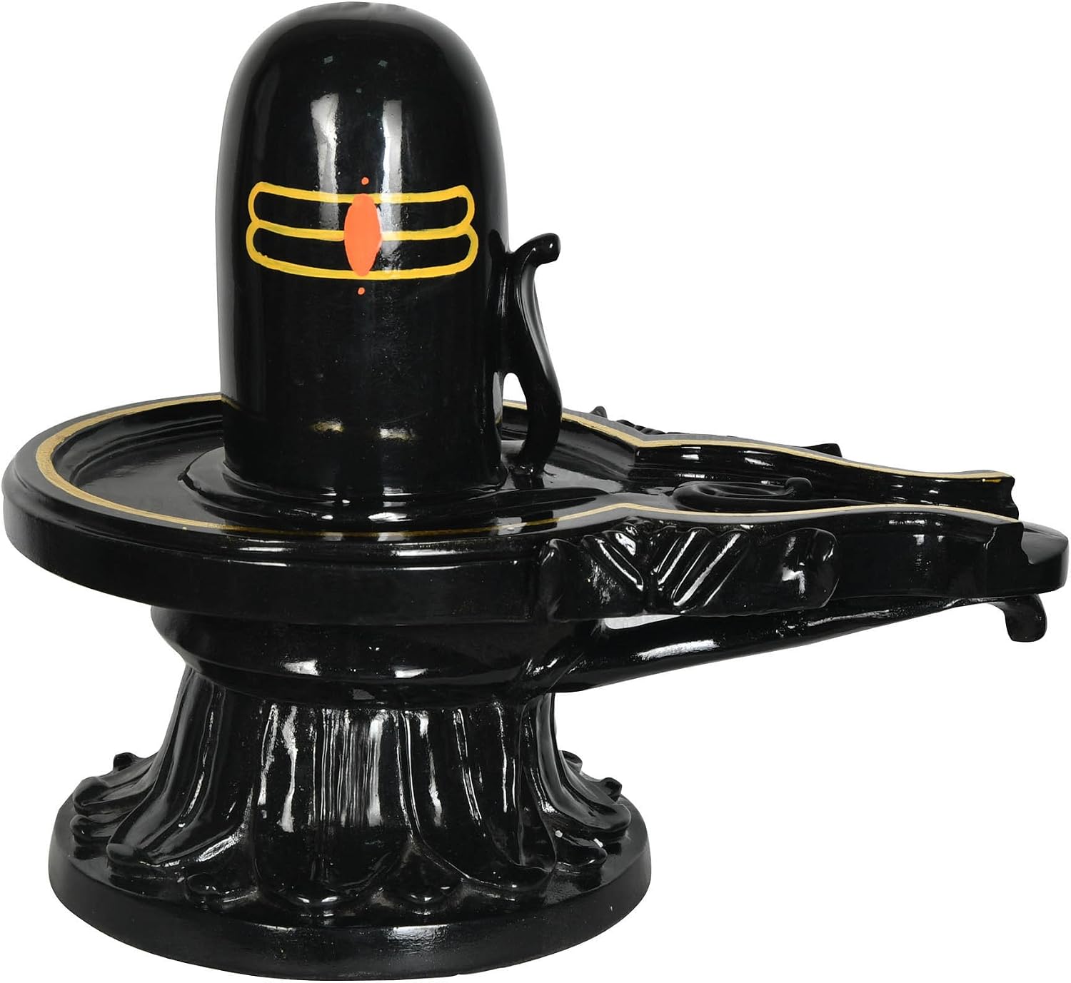 Amazon.com: Exotic India Shiva Linga Carved in Black Marble - Black ...