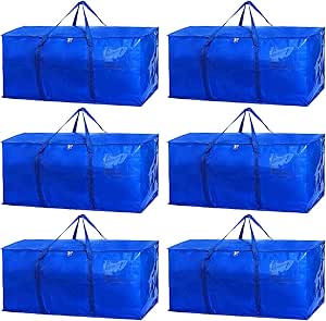 Amazon.com: Fixwal Moving Bags Heavy Duty, 6 Pack, 93L, Blue, Storage ...