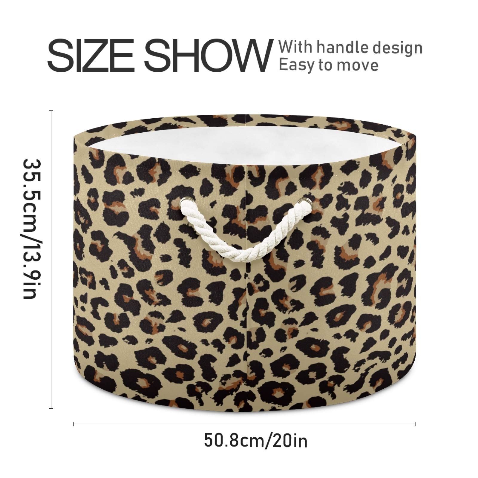 Snapklik.com : Cheetah Leopard Toy Storage Basket Animal Skin Storage ...