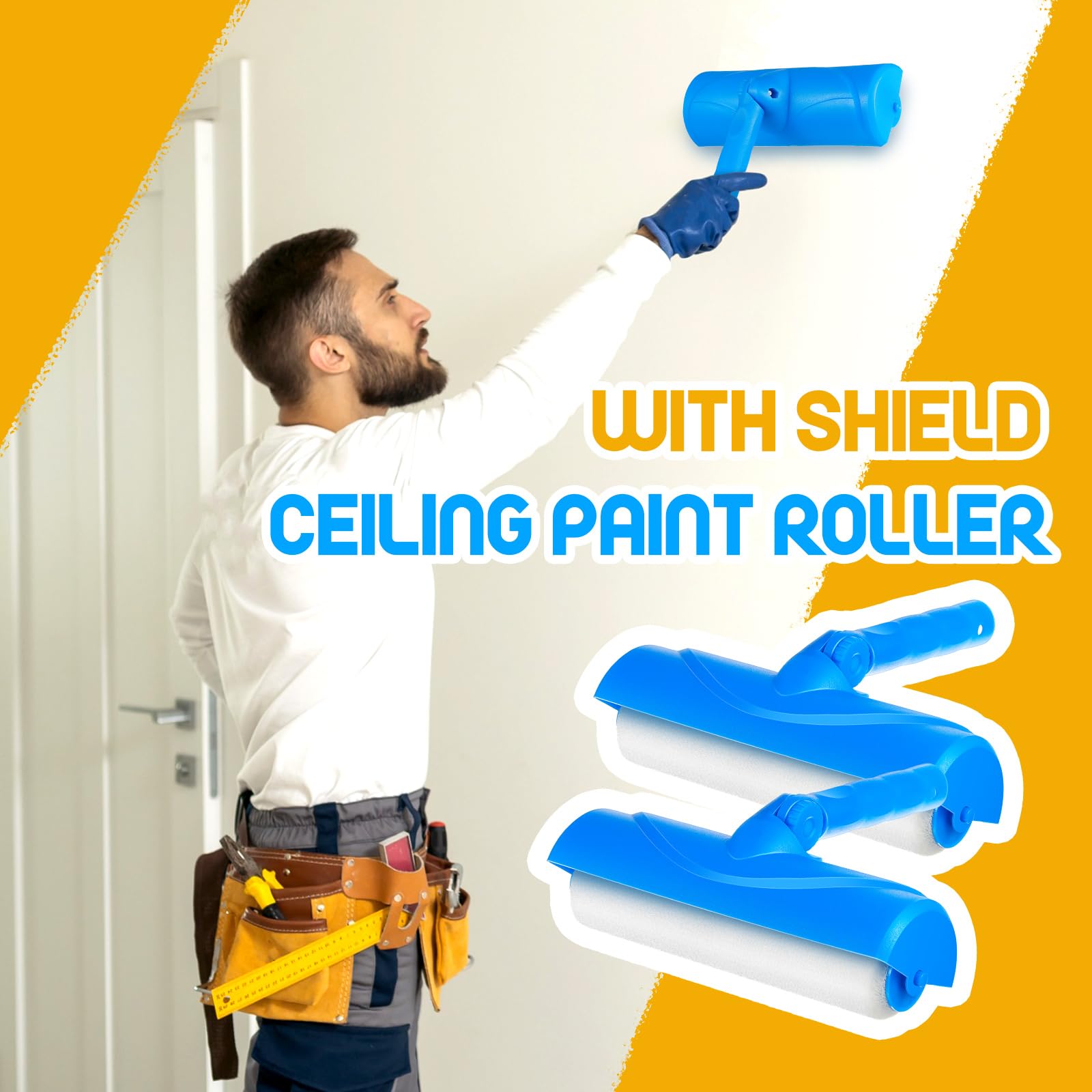 Snapklik.com : Lasnten 2 Pcs 10 Inch Ceiling Paint Roller