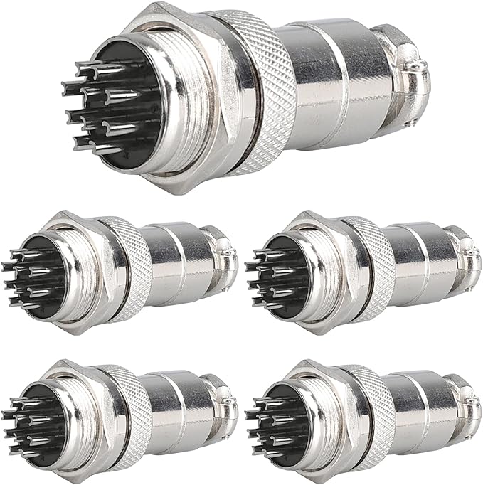 Amazon.com: 5Sets GX16 10 Pin Aviation Connector Panel Mount Circular ...