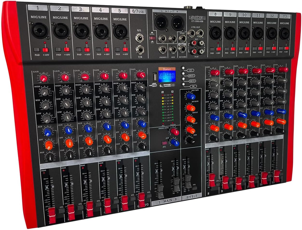 Amazon.com: 5 Core Audio Mixer DJ Equipment Digital Sound Board Karaoke ...