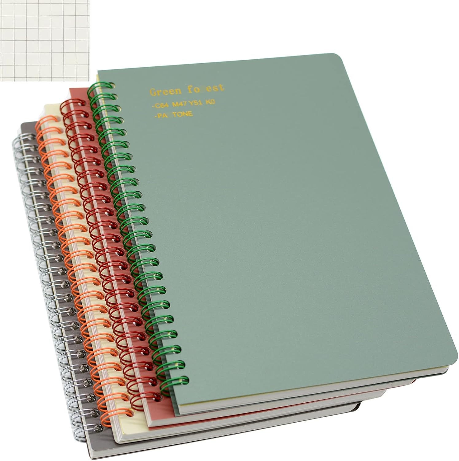 Amazon.com : Yansanido Spiral Notebook, 4 Pcs A5 Thick Plastic ...