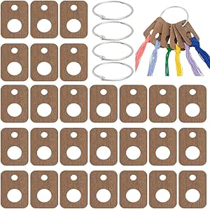 Amazon.com : BENECREAT 100Pcs Wood Thread Drops, 2x1.3inch Square Floss ...
