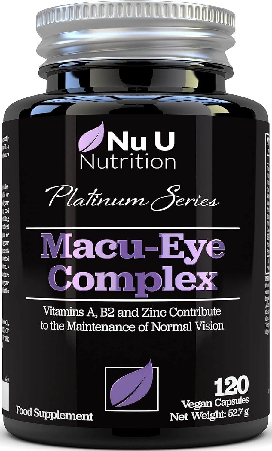 Macu Eye Supplement 120 Vegan Capsules, 4 Month Supply with Lutein ...