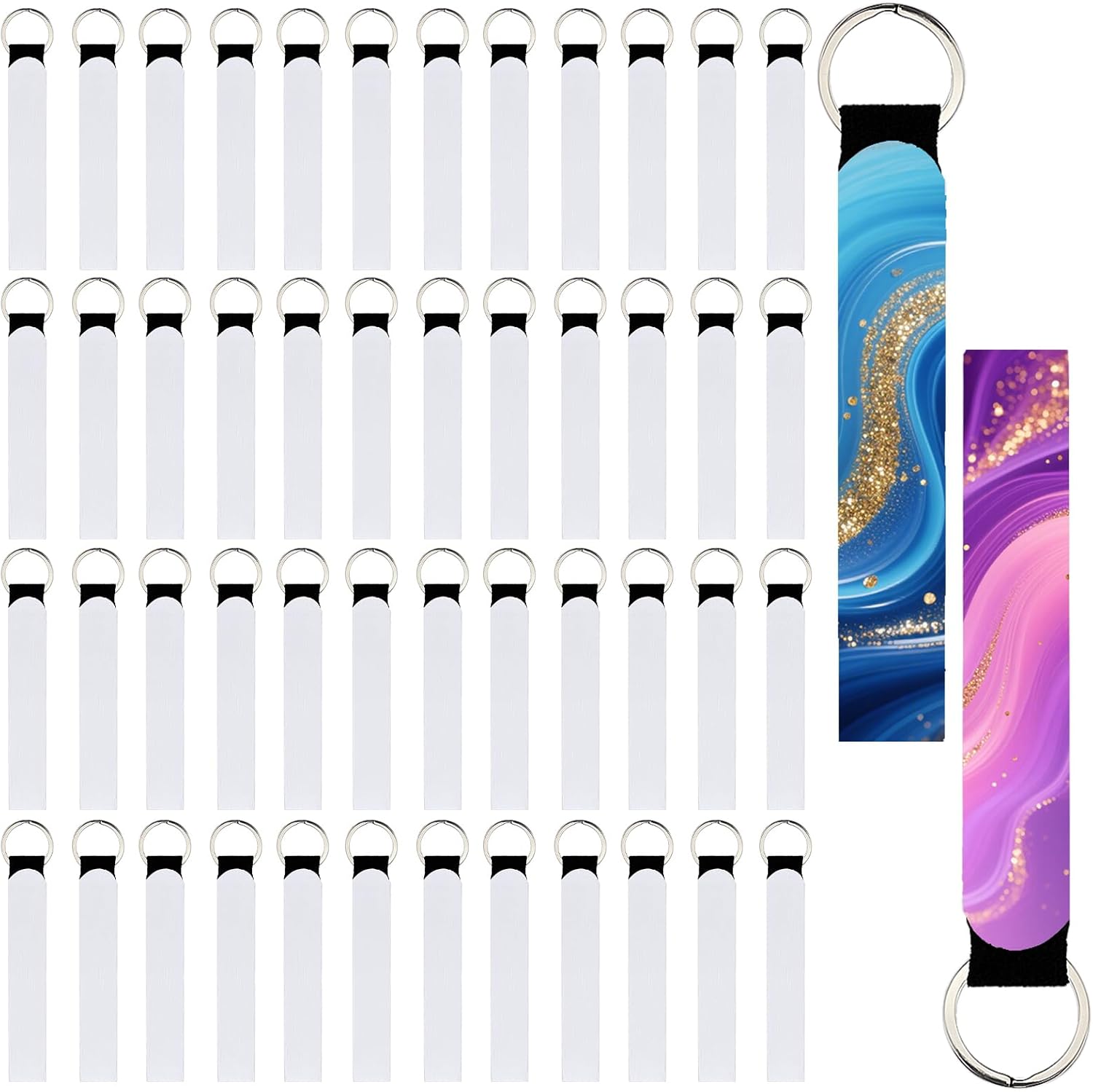 MAQUITA 50 Pieces Sublimation Blank Wristlet Lanyards with Lipstick ...