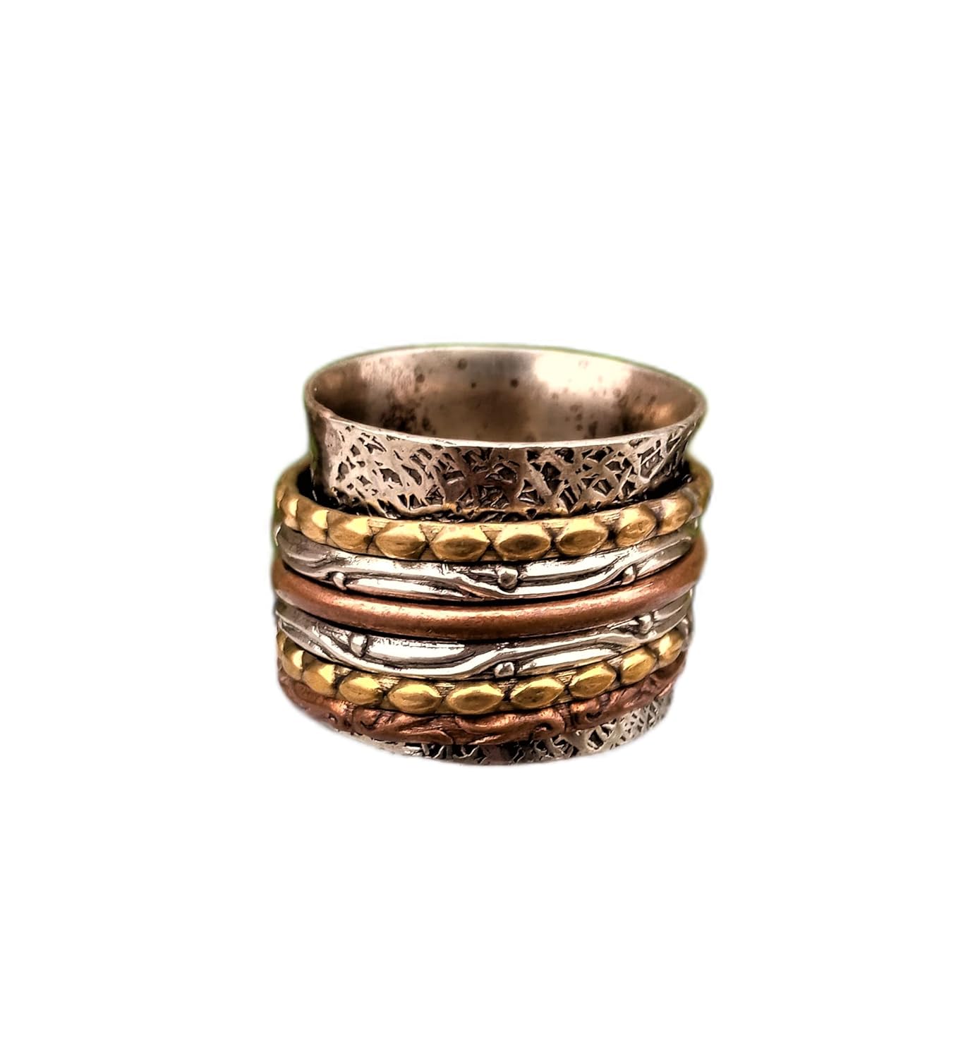 Amazon.com: Designer Spinner Ring 925 Sterling Silver Plated Ring Men's ...