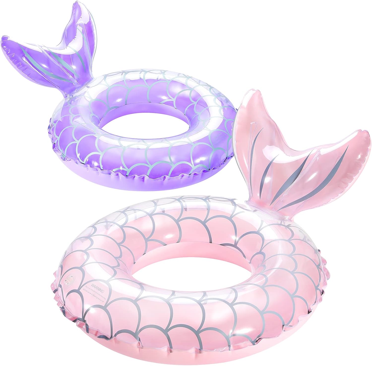 Amazon.com: HeySplash Mermaid Pool Float, 2 Pack Mermaid Tail Shaped ...