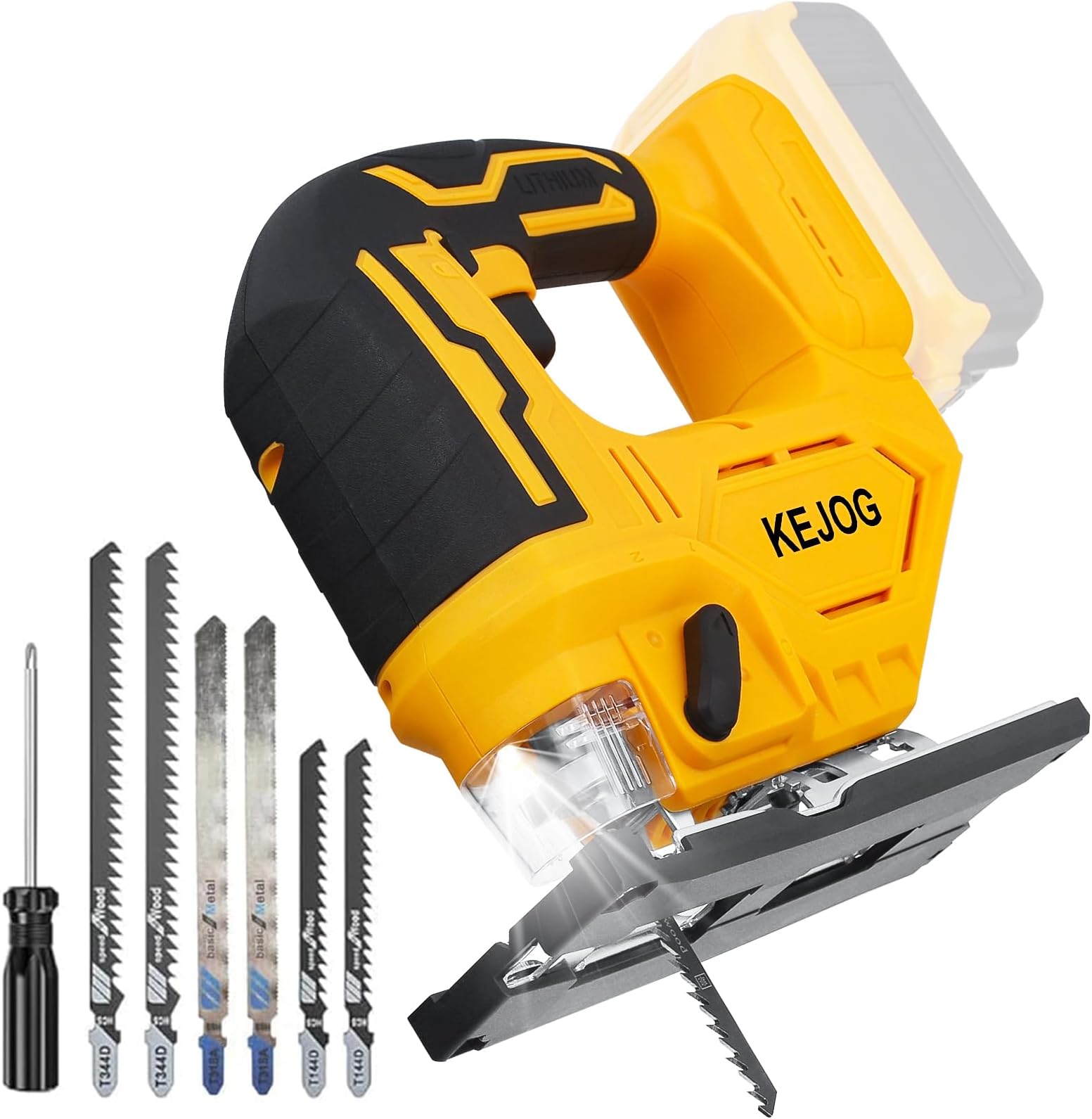 Cordless Jig Saw for Dewalt 20V Battery,0-45° Bevel Cuts,Brushless ...