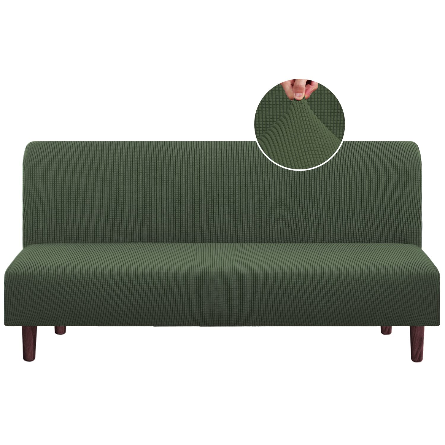 Amazon.com: Stretch Armless Futon Cover Futon Slipcover Full Queen Size ...
