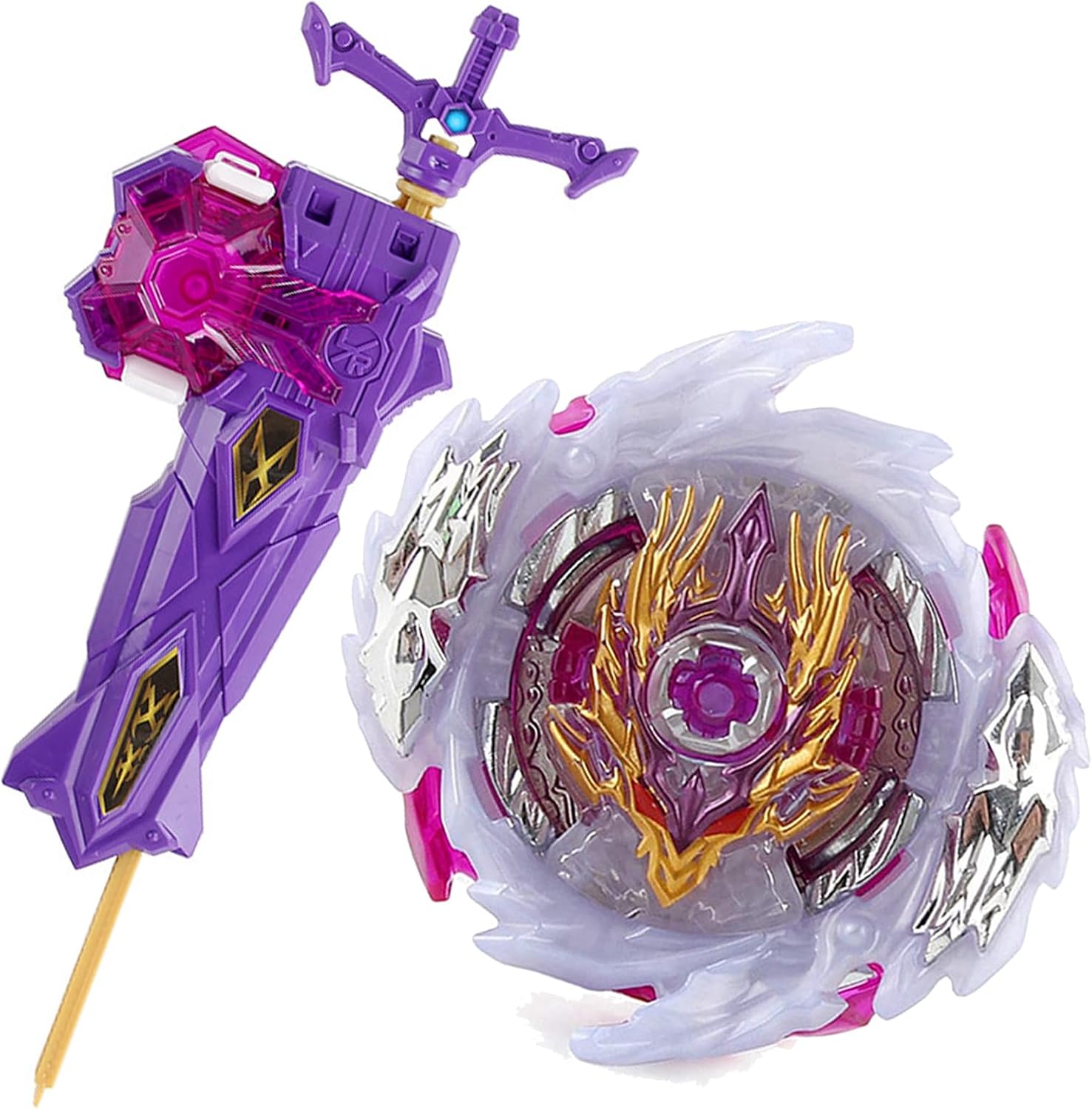 Amazon.com: Bay Blades Battling Top Toy Set Metal Fusion Sword Launcher ...