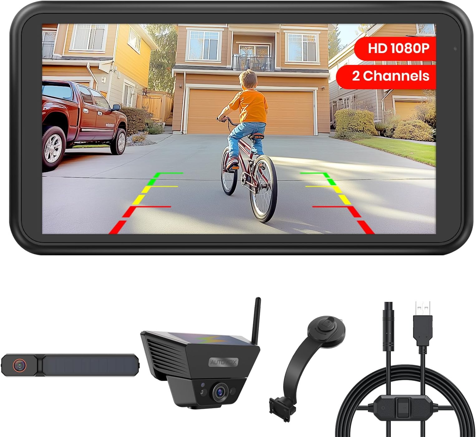 Amazon.com: AUTO-VOX Solar Wireless Backup Camera Kit: 5" Monitor ...