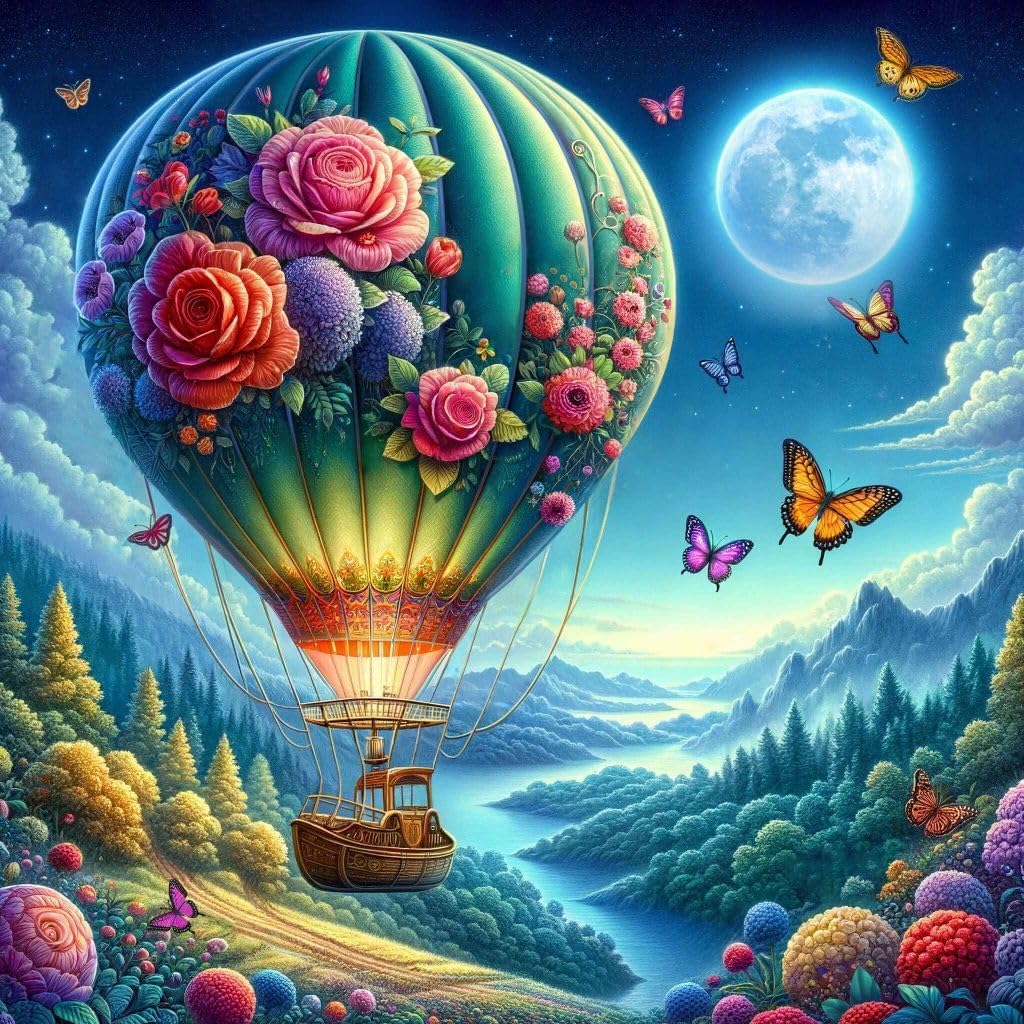 Amazon.com: Hot Air Balloon Diamond Painting Kits for Adults, Hot Air ...
