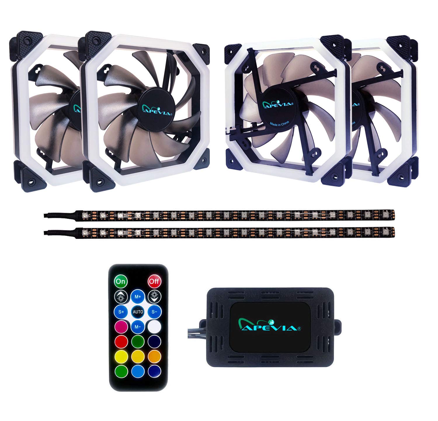 Snapklik.com : Apevia PN4P2-RGB Phoenix 120mm Silent Dual-Ring RGB ...