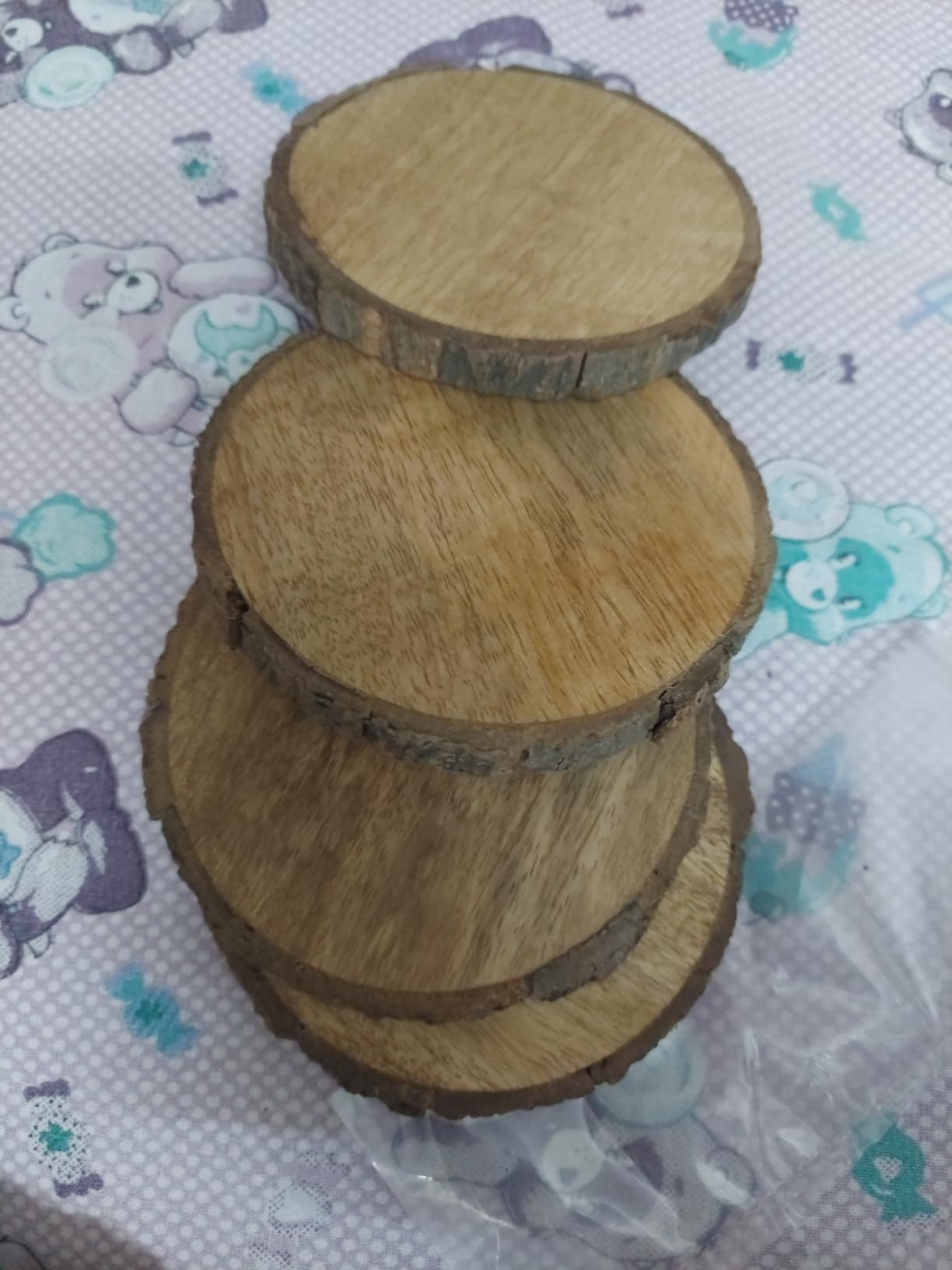 NJ Natural Wooden Log Coaster/Slices with Bark – 3 inch Wood Craft kit ...