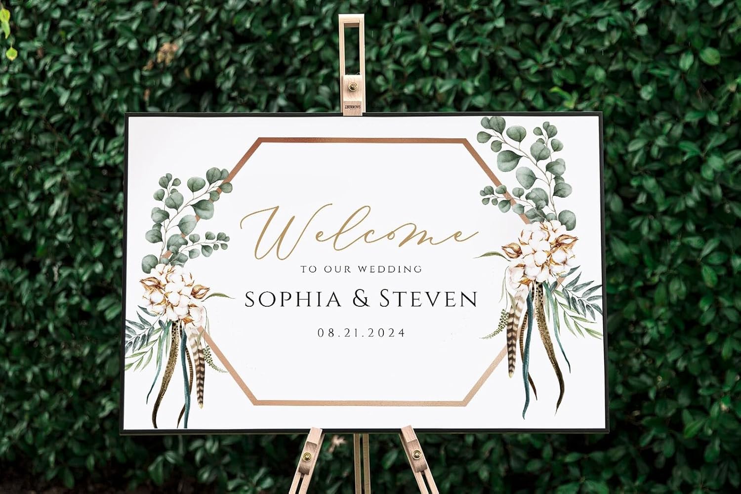 Amazon.com : Wedding Welcome Sign, Printable Boho Welcome Poster ...