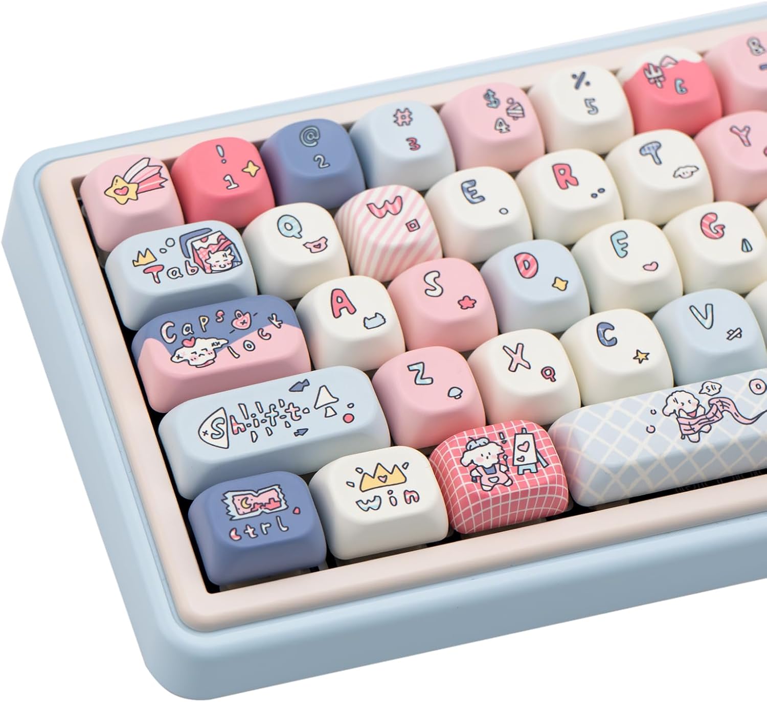 Amazon.com: COOMICKEY PBT Keycaps 130 Keys Dye-Sublimation Key Cap MOA ...