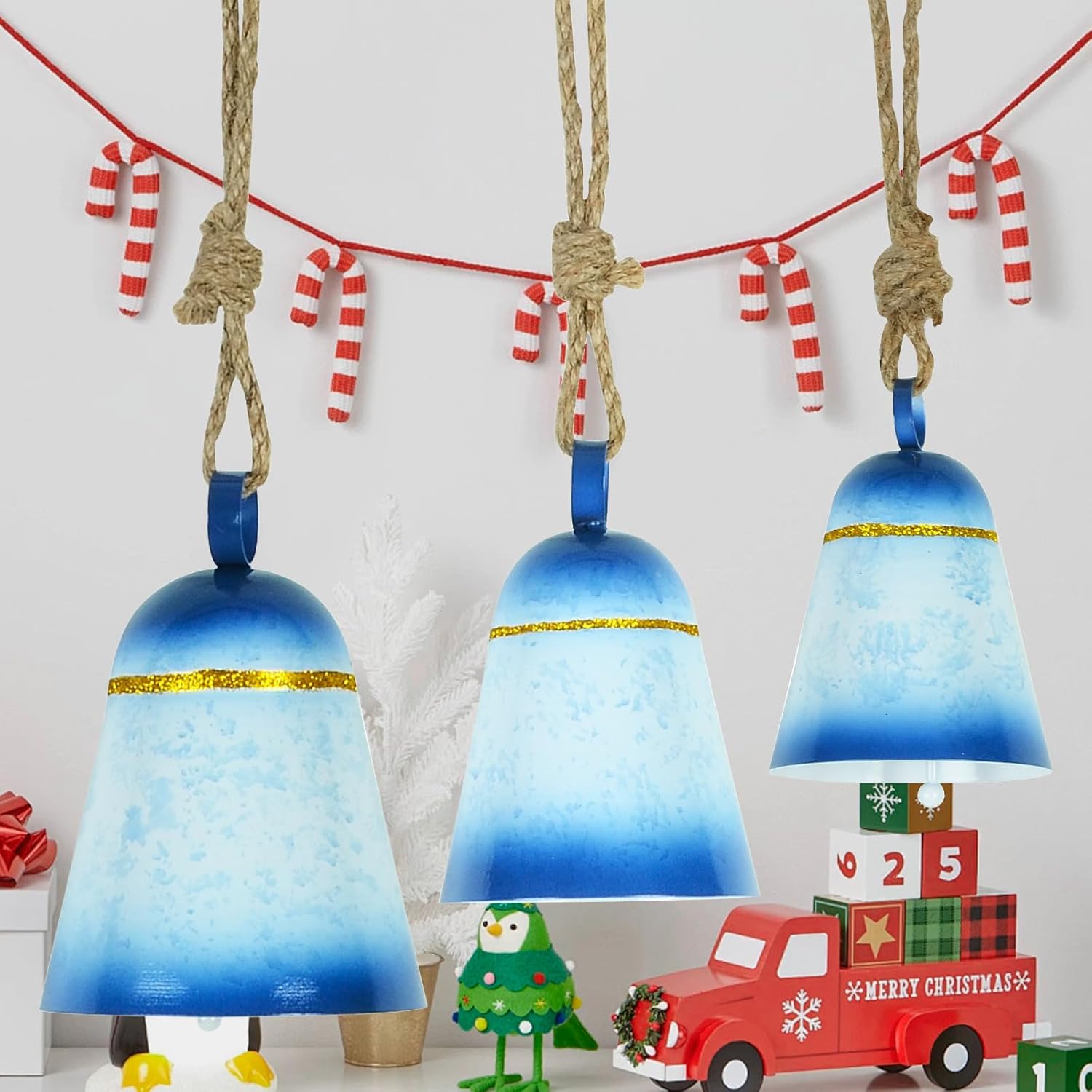 Kyoryuger Christmas Bells 3 Blue Cow Bell Christmas Decor Ornaments for ...