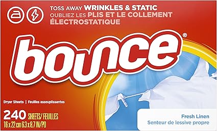 Amazon.com: Bounce Dryer Sheets Laundry Fabric Softener, Fresh Linen ...
