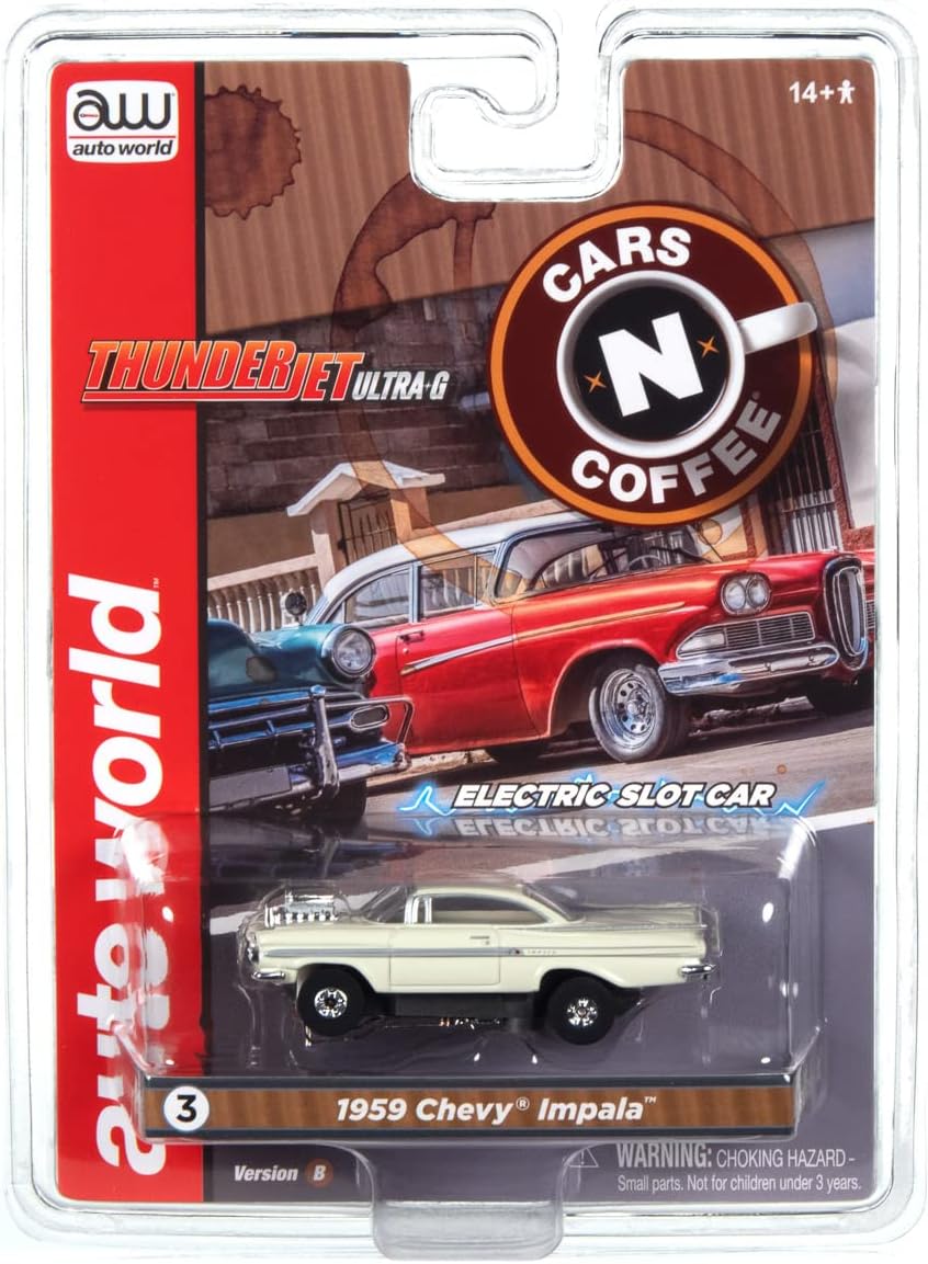 Amazon.com: Auto World Thunderjet 1959 Chevrolet Impala Street Rod w ...