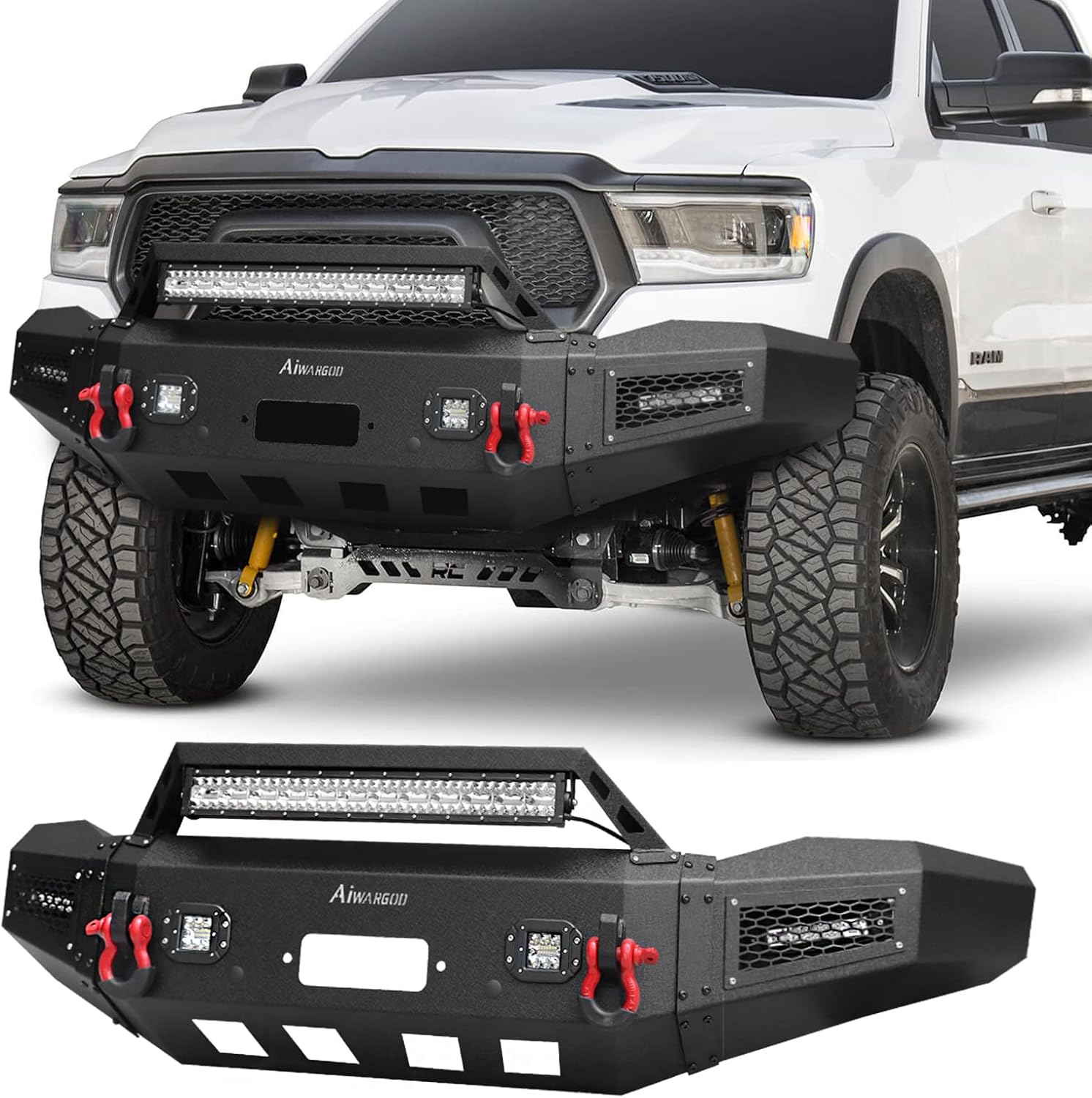 Amazon.com: 2022 RAM 2500 Front Bumper - New Steel Bumper with Winch ...