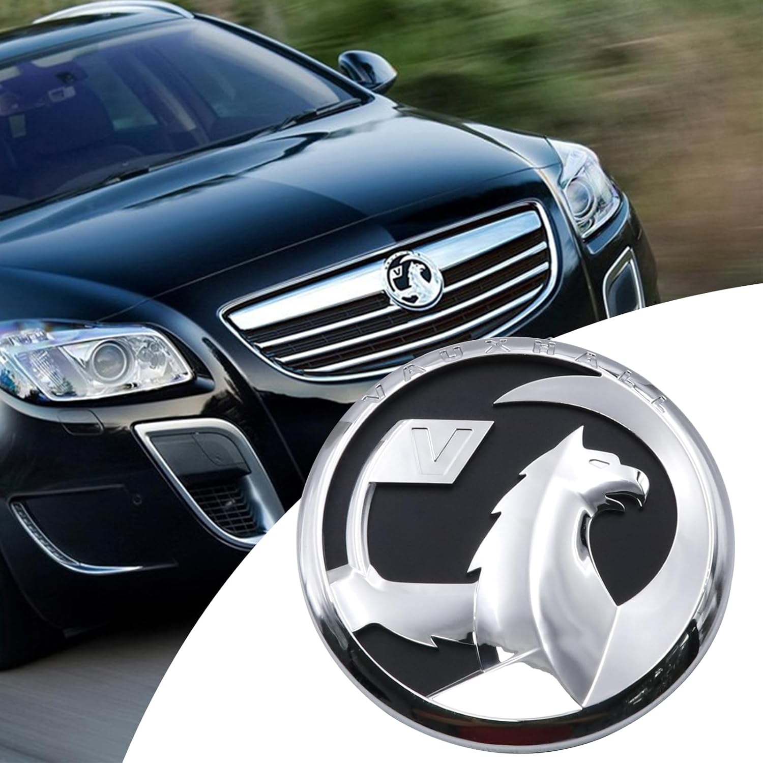1 Piece 133mm Chrome Black Fits For Vauxhall Insignia 2008-2013 Car ...