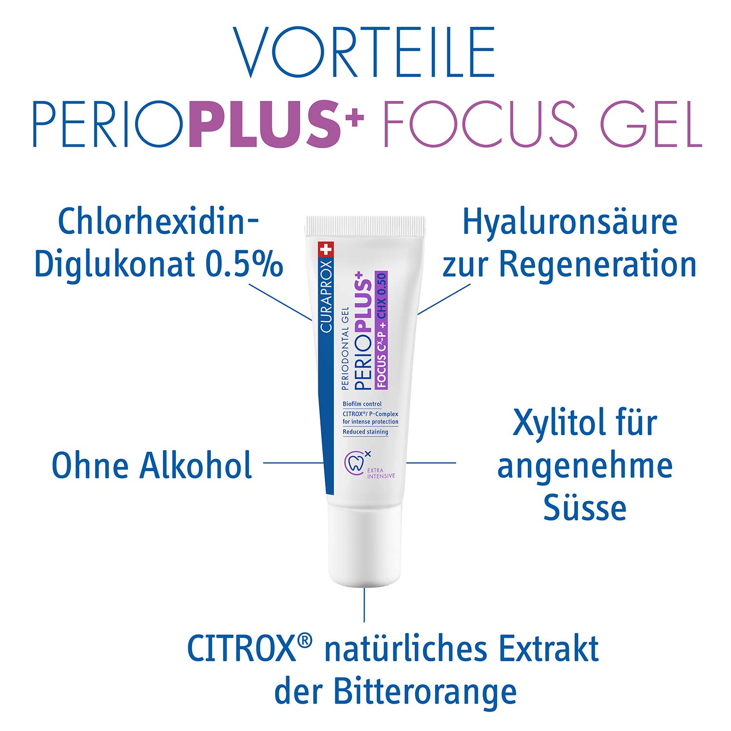 Buy Curaprox PerioPlus+ Focus Gel, 10ml - Antibacterial Oral Gel for ...