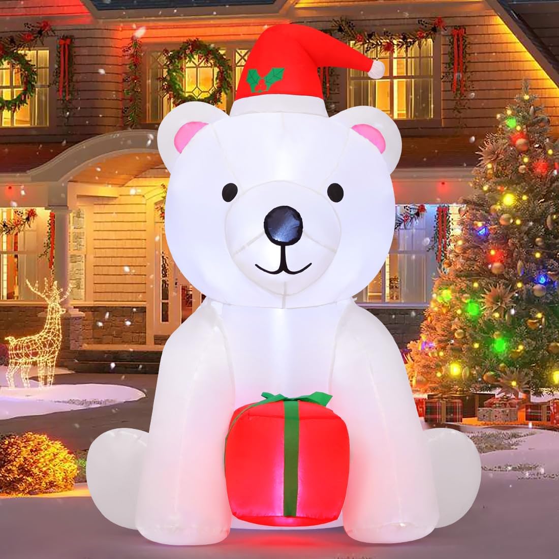 Inflable de Navidad, Navidad Inflables Decoracion, Oso de Navidad ...