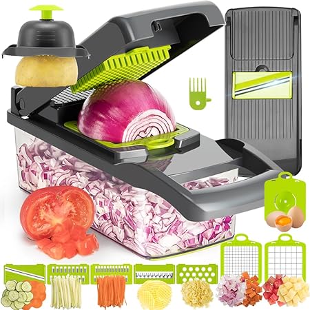Amazon.com: RüK Vegetable Chopper Slicer Onion Dicer, Multi 22-in-1 ...